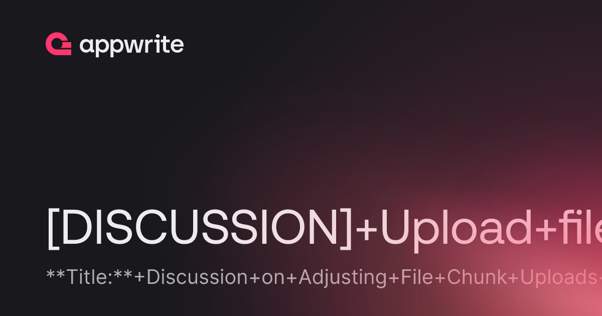 [discussion] Upload File Chunks To Tmp Instead Threads Appwrite