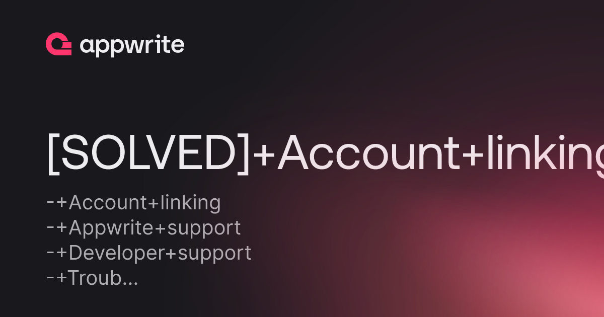 [SOLVED] Account linking - Threads - Appwrite