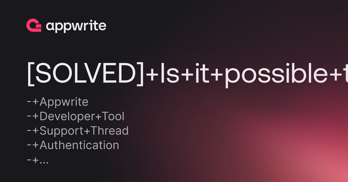 Solved Is It Possible To Configure Auth Settings Via Env Or Cli Or Something Else Threads