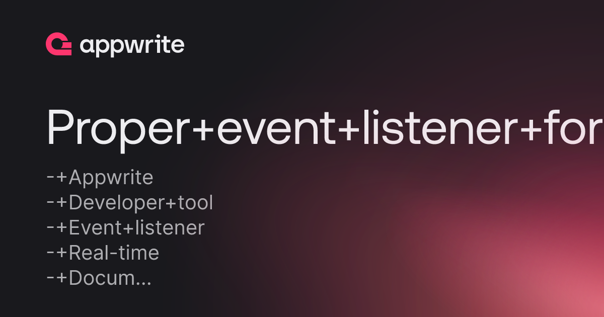 Proper event listener for listening to a specific document in a collection? (Realtime) - Threads ...