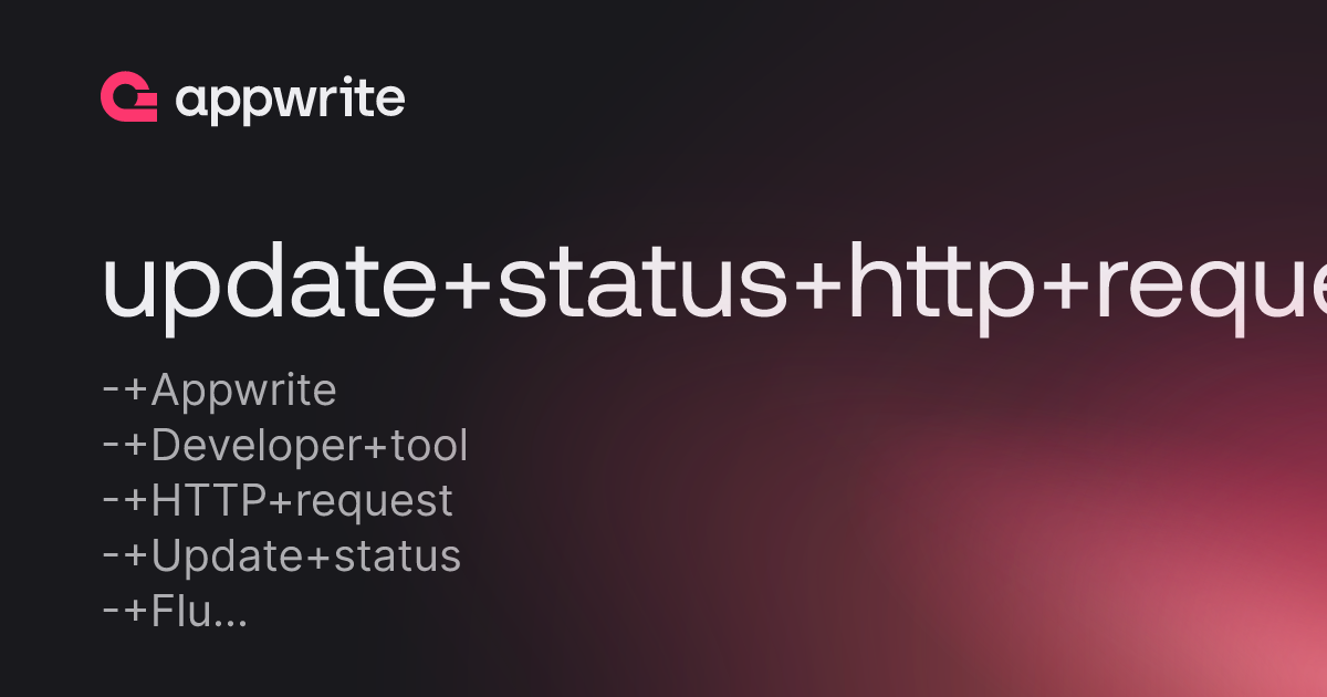 Update Status Request Threads Appwrite