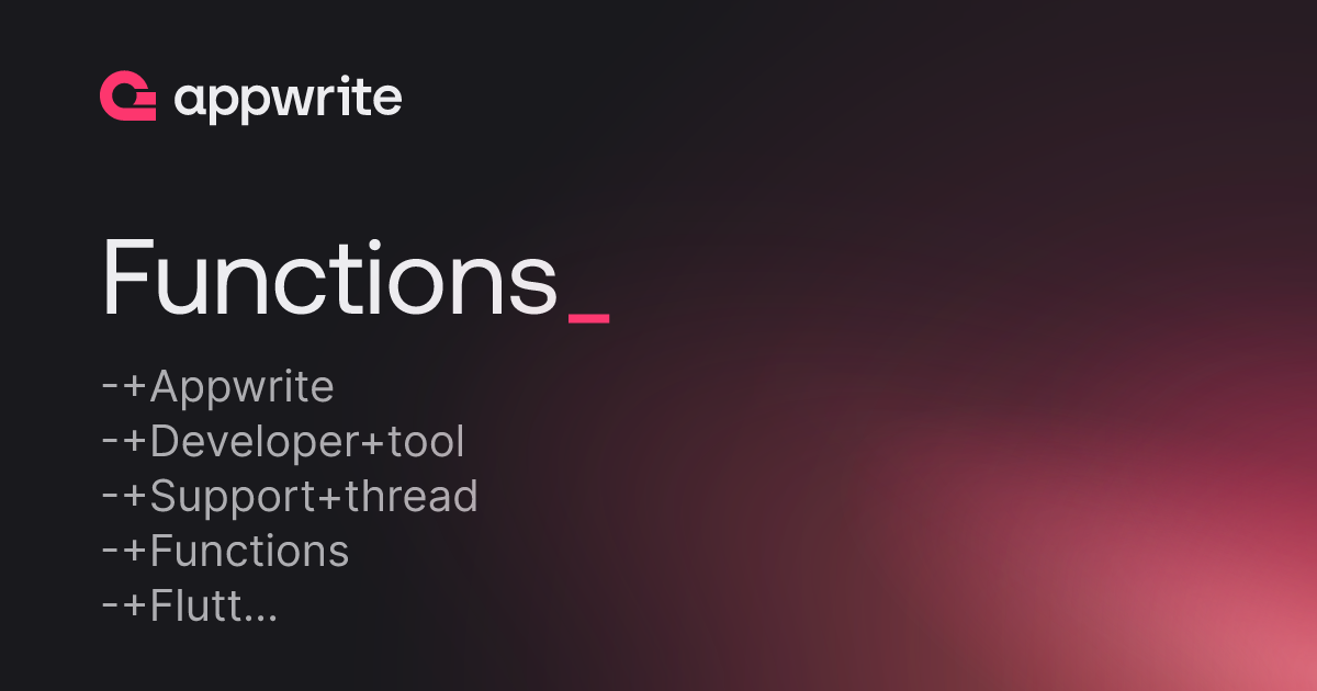Functions - Threads - Appwrite