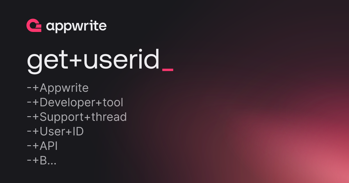 Get Userid Threads Appwrite