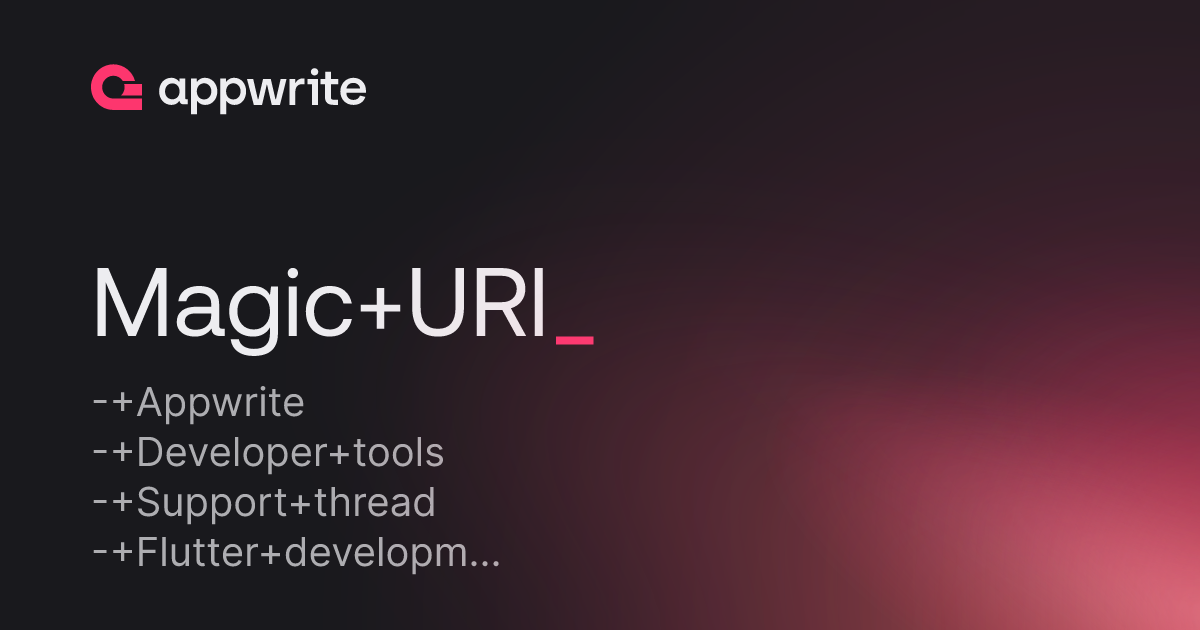 Magic URl - Threads - Appwrite