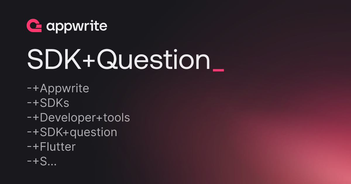 Sdk Question Threads Appwrite