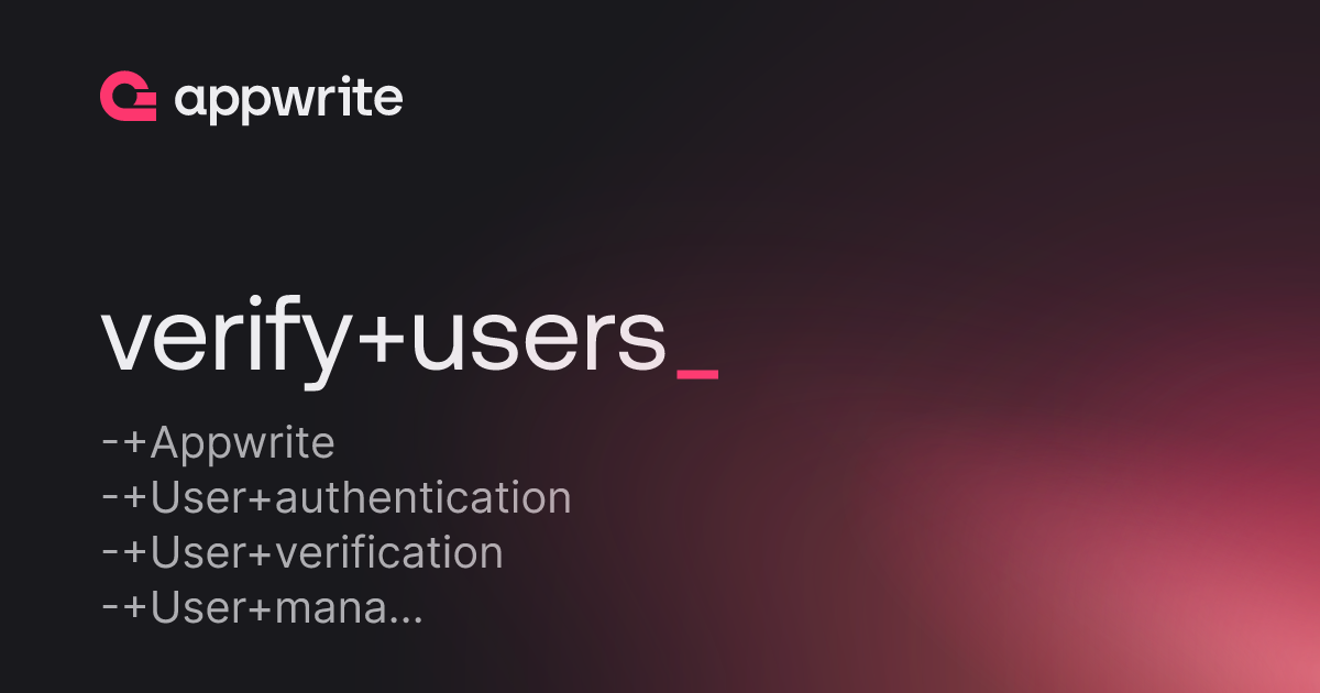 Verify Users Threads Appwrite