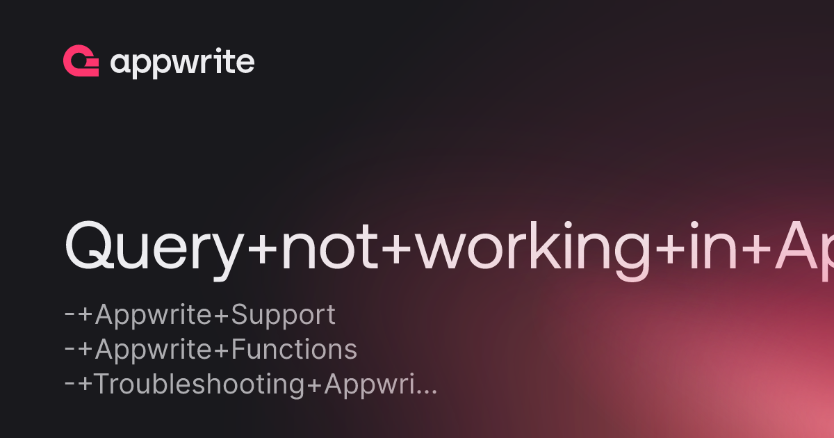 Query Not Working In Appwrite Functions After Custom Domain Added To The Digital Ocean Droplet