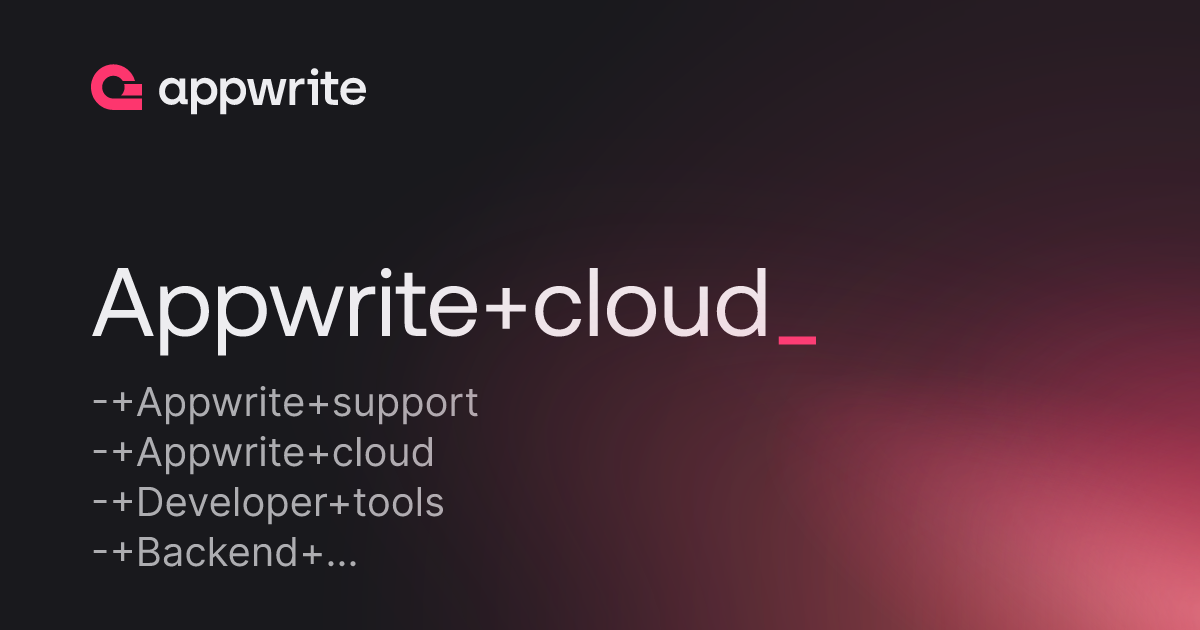 Appwrite cloud - Threads - Appwrite