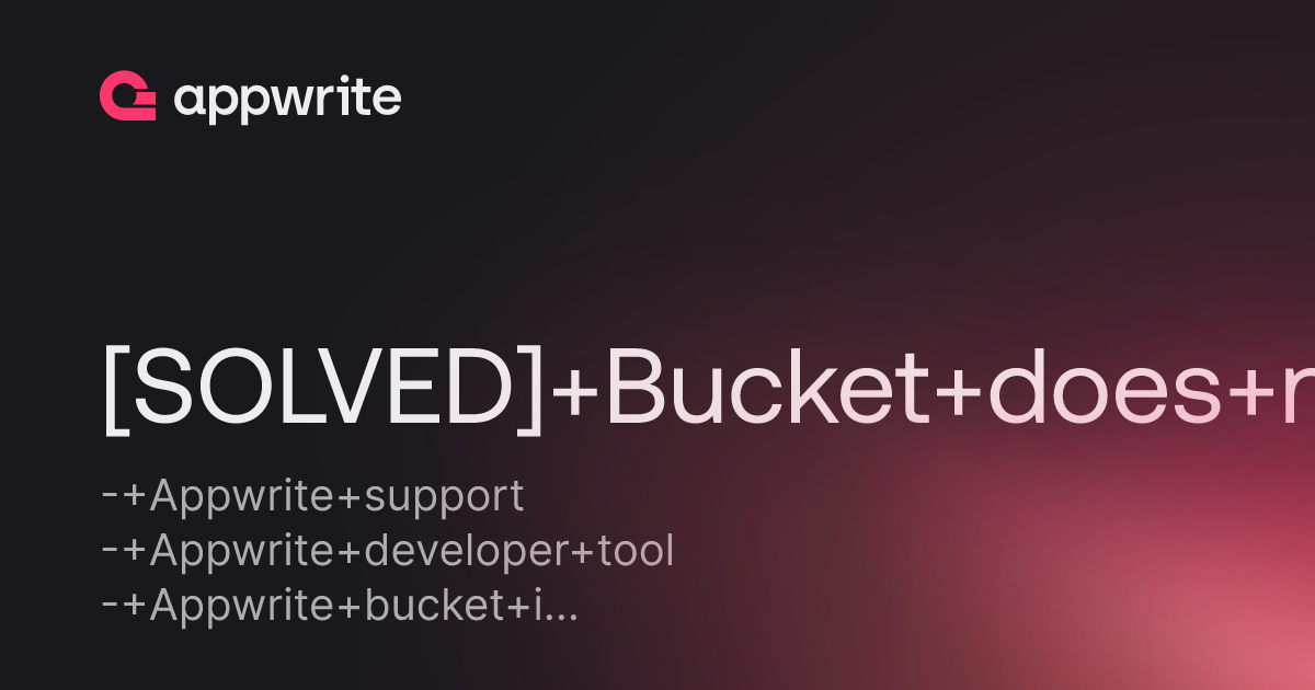 [solved] Bucket Does Not Allow Extension That Is Of Uppercase Letter Threads Appwrite