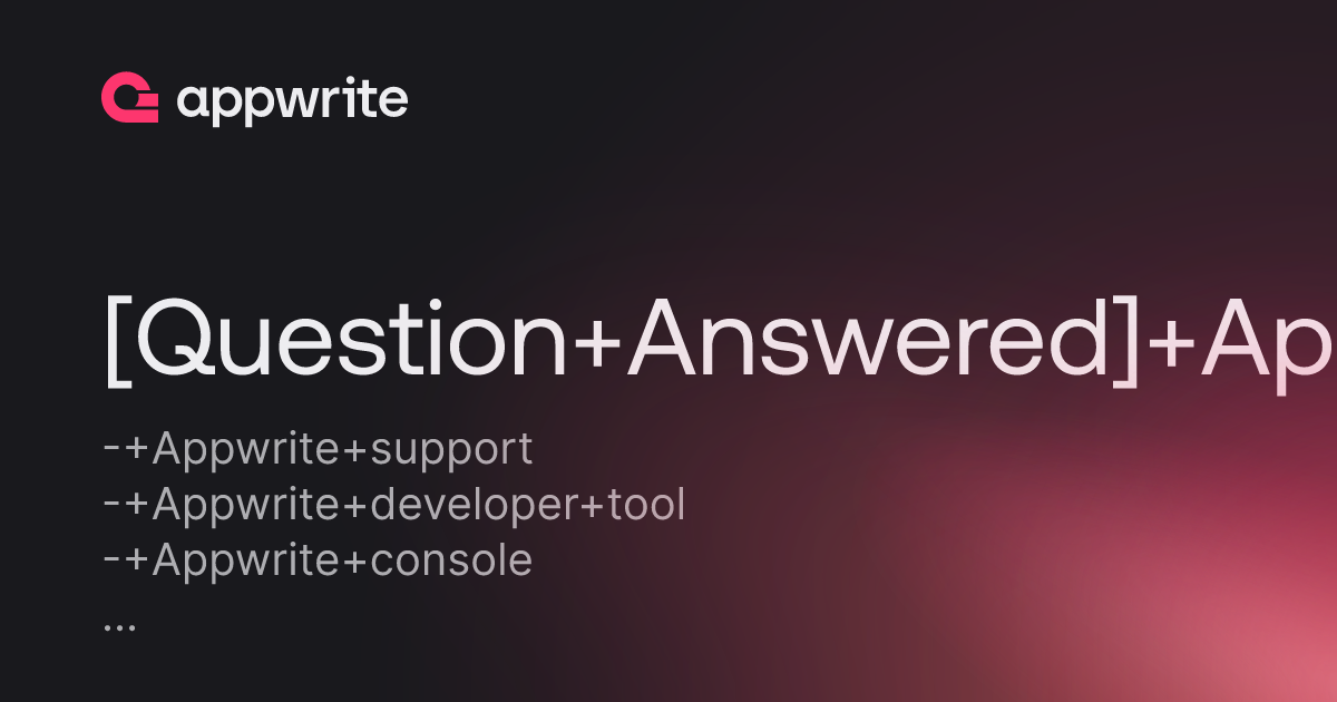 Question Answered Appwrite Console Show Ids Before Copying To