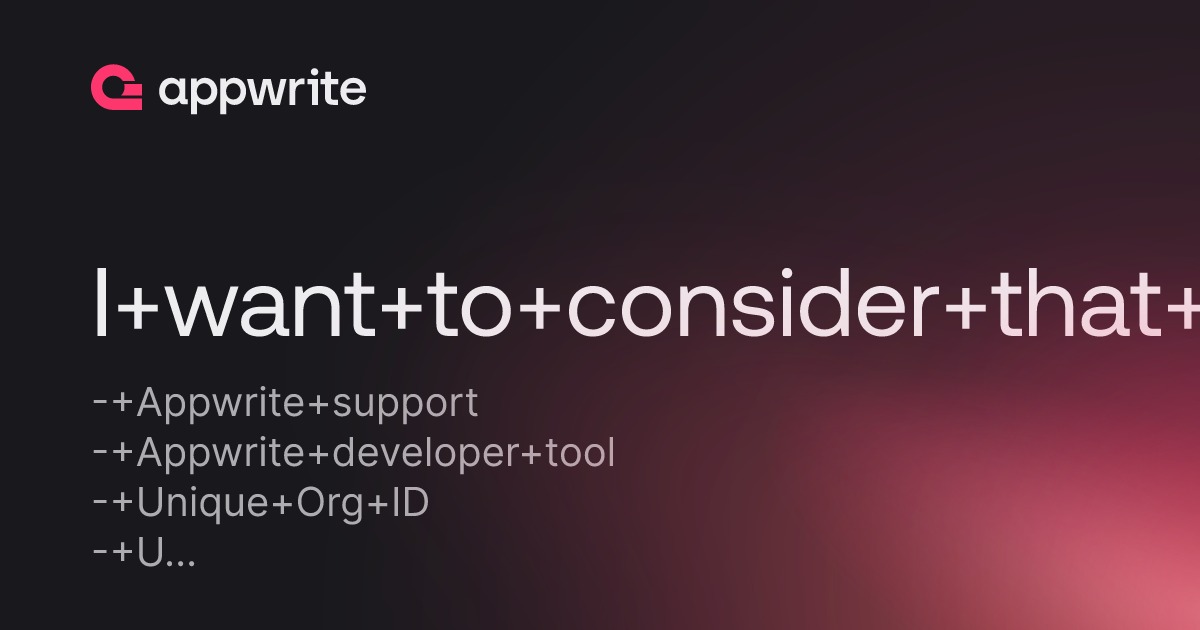 I want to consider that Org ID and email attribute should be unique - Threads - Appwrite