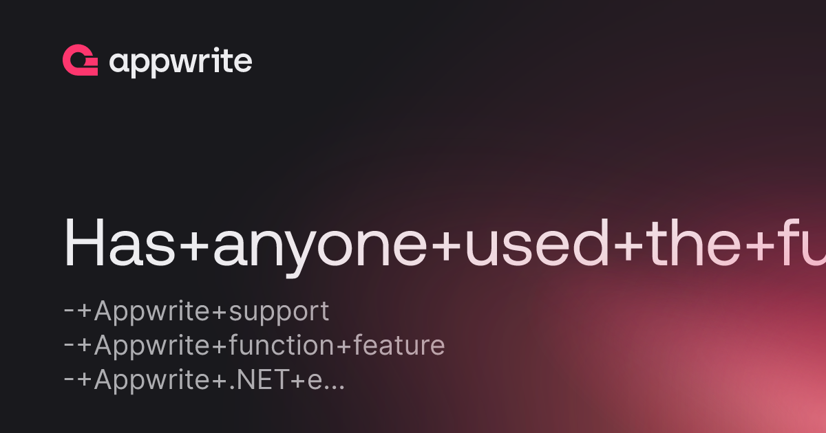 Has anyone used the function feature with .net yet, I'm getting an error that I don't know what ...