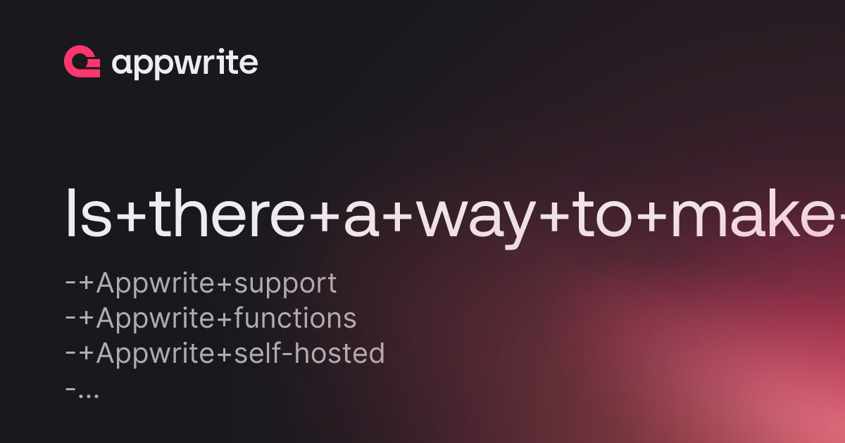 Is There A Way To Make An Synchronous Function Run Longer Than 30 Seconds Threads Appwrite