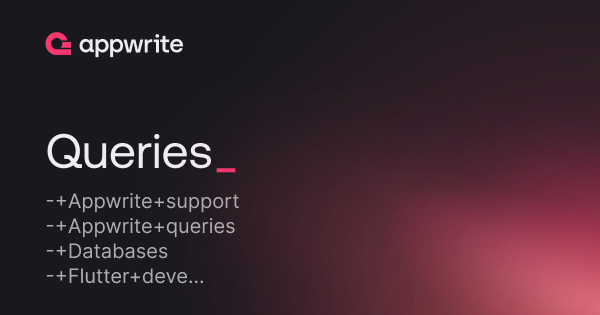 Queries Threads Appwrite