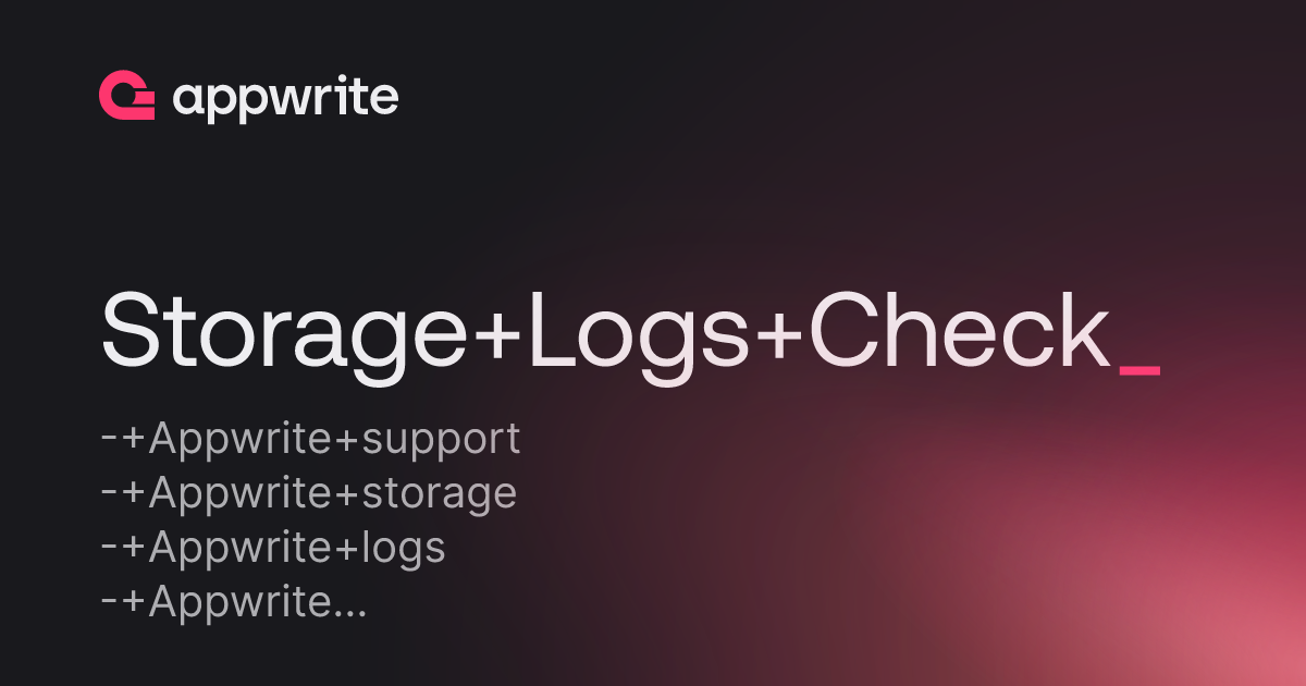 Storage Logs Check Threads Appwrite