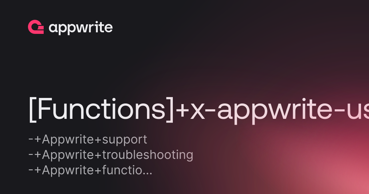 Functions X Appwrite User Id Different From Actual Userid As Per The Event Threads Appwrite