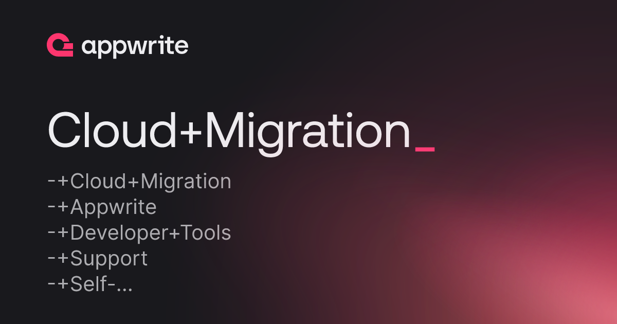 Cloud Migration - Threads - Appwrite