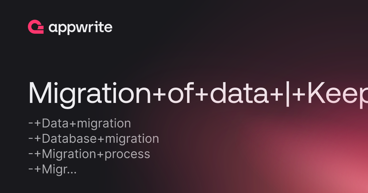 Migration Of Data Keep Createdat And Updatedat Threads Appwrite