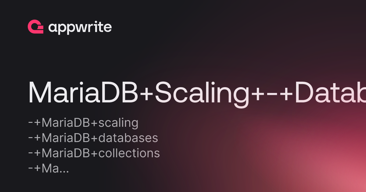 Mariadb Scaling Databases Vs Collections Vs Documents Threads