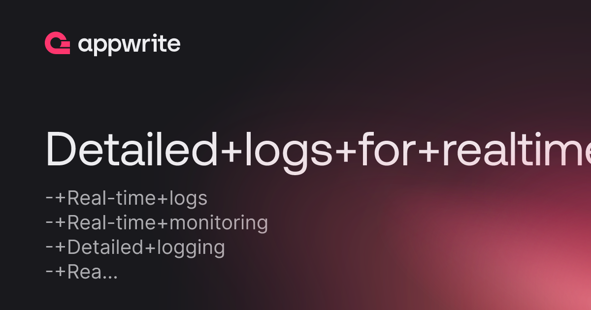 Detailed Logs For Realtime Threads Appwrite