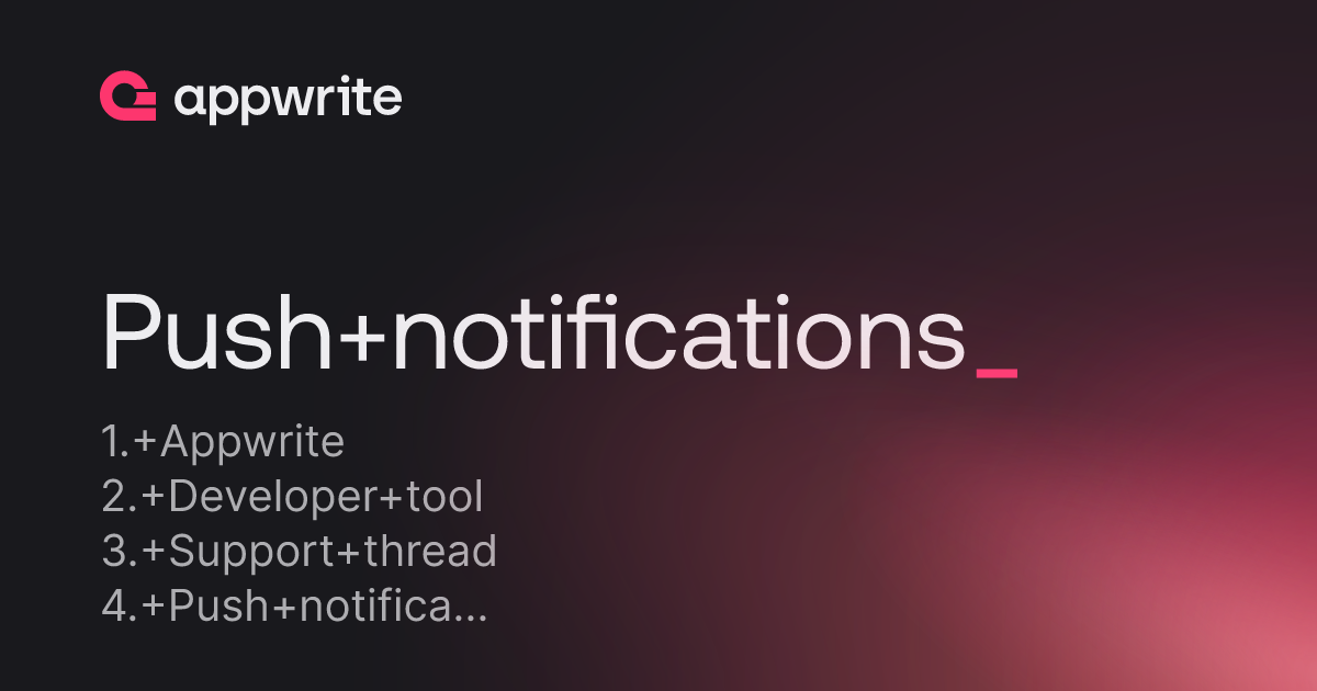 Push Notifications Threads Appwrite