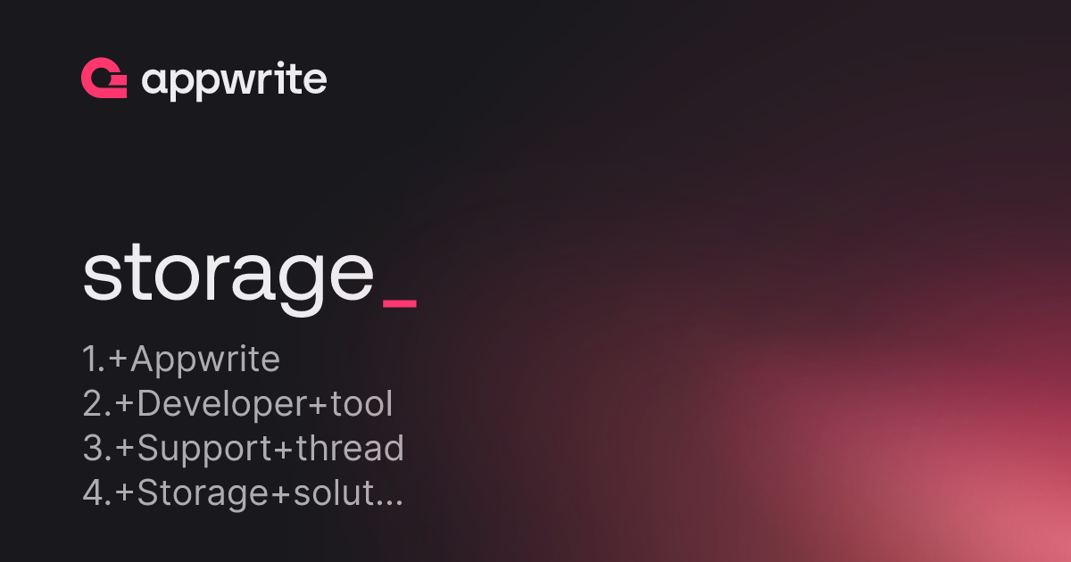 Storage Threads Appwrite