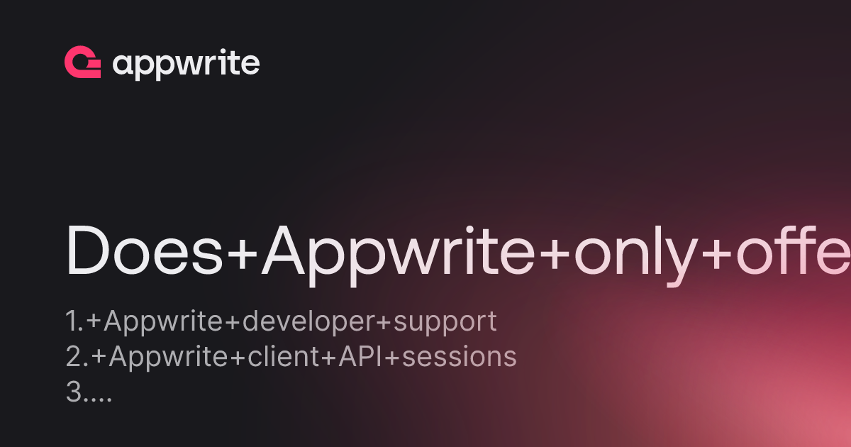 Does Appwrite only offer client APIs to create sessions? - Threads - Appwrite