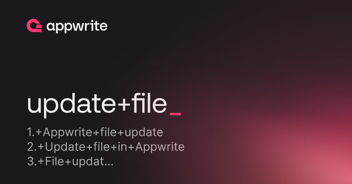 Update File Threads Appwrite