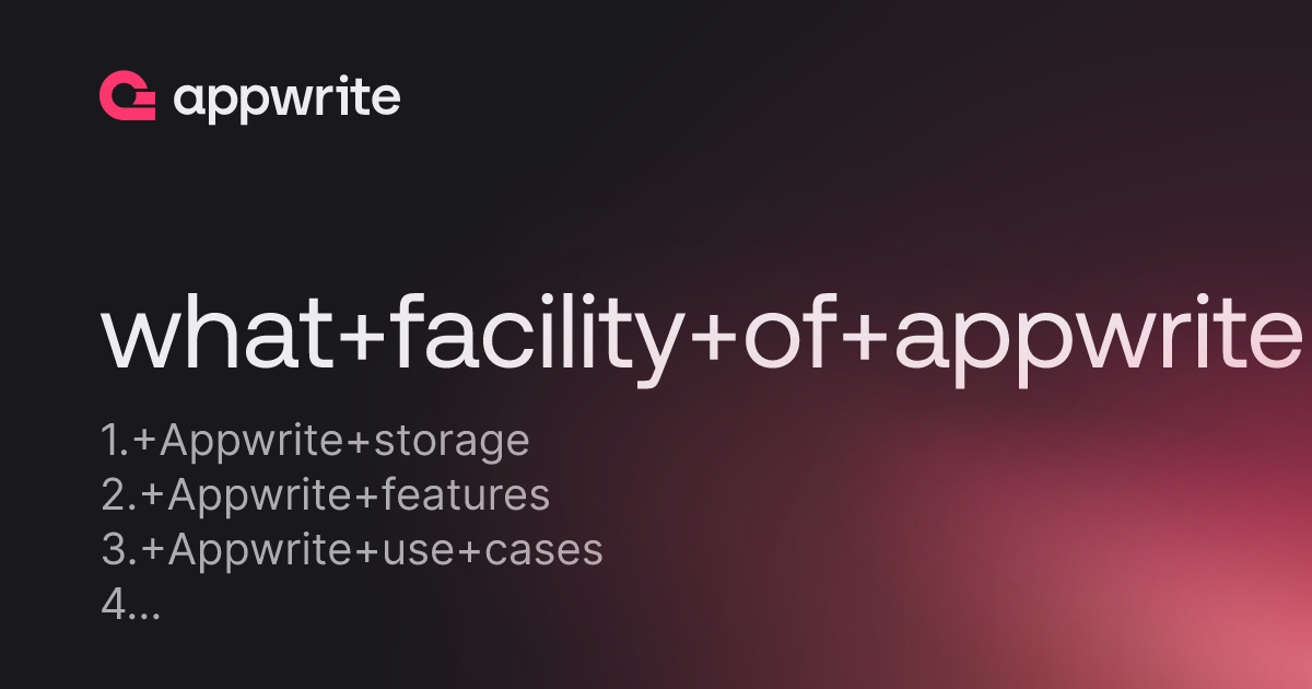 what facility of appwrite storage should I use depending on my use case? - Threads - Appwrite