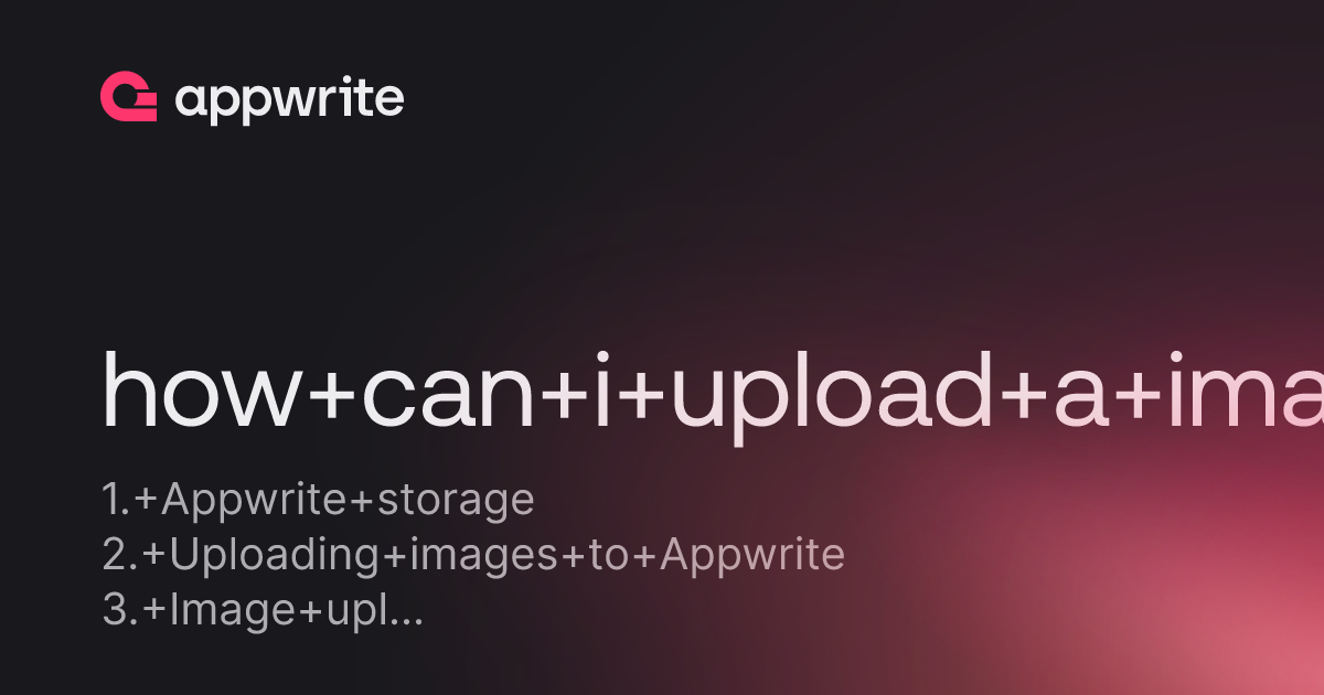 How Can I Upload A Image To Storage Using A Url Threads Appwrite