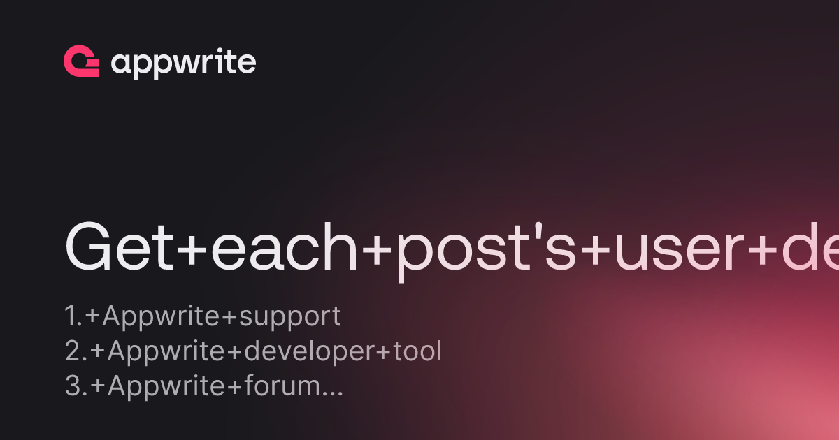 Get Each Posts User Details Together With The Posts When I Get All