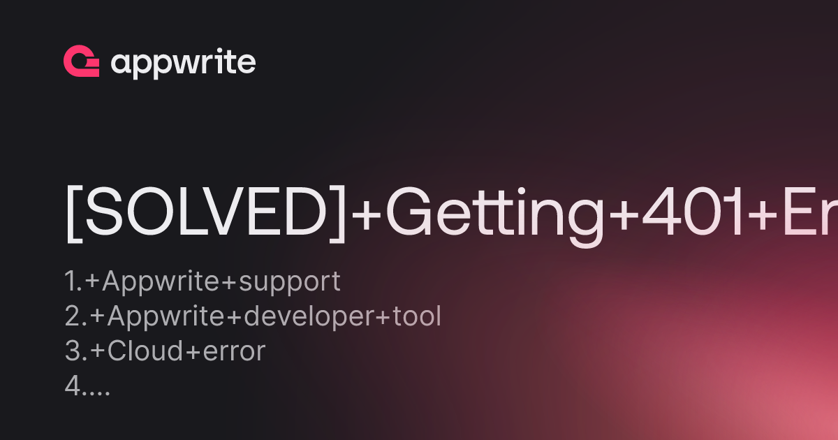 [SOLVED] Getting 401 Error from Cloud When Attempting to Preview Images From Cloud - Threads ...
