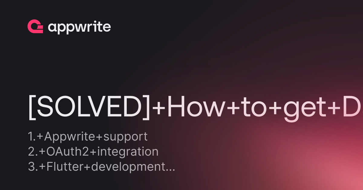 [solved] How To Get Data From Oauth2 Providers Threads Appwrite