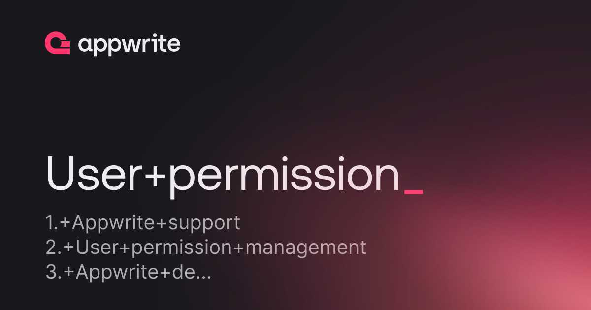User Permission Threads Appwrite