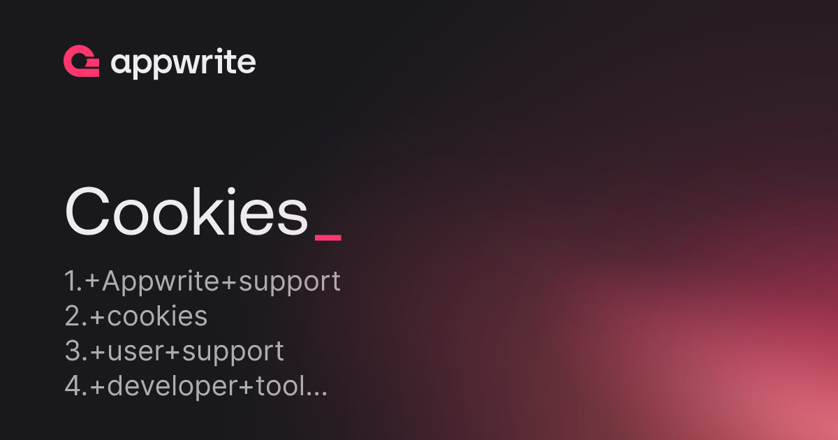 Cookies - Threads - Appwrite