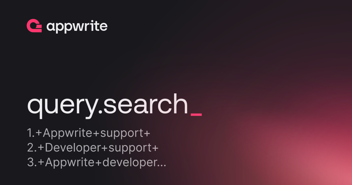 query.search - Threads - Appwrite