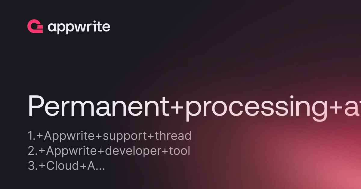 Threads Appwrite
