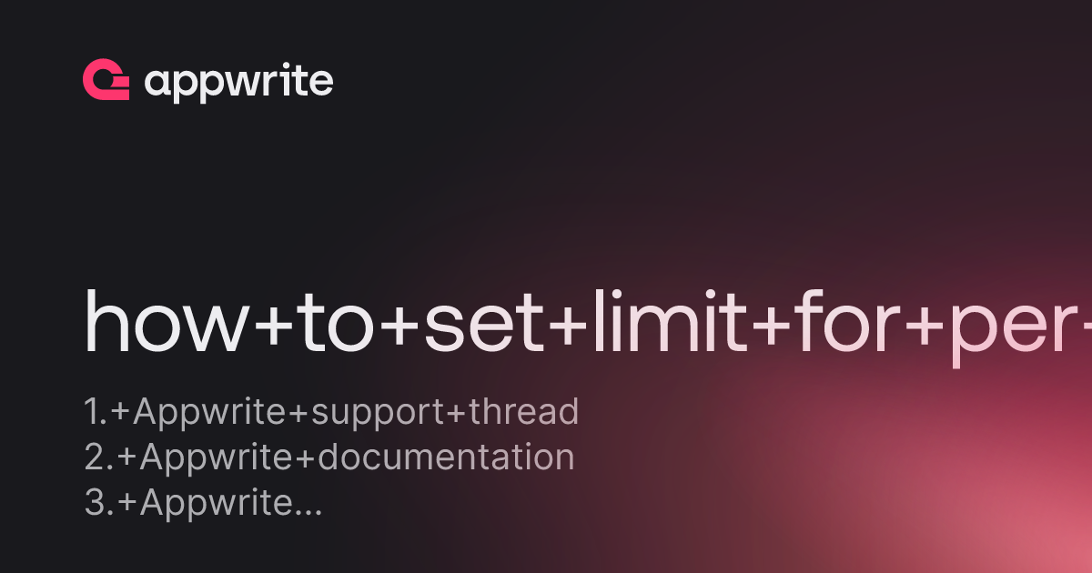 How To Set Limit For Per User So That User Can Create Only 3000
