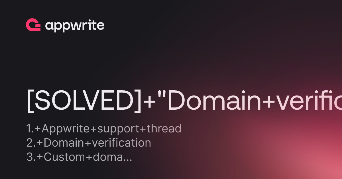 [SOLVED] "Domain verification for the requested domain has failed." for a custom domain ...
