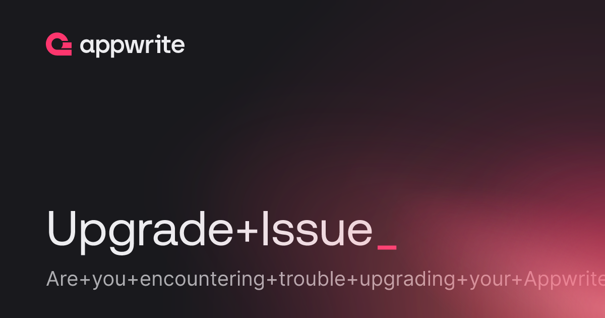 Upgrade Issue Threads Appwrite