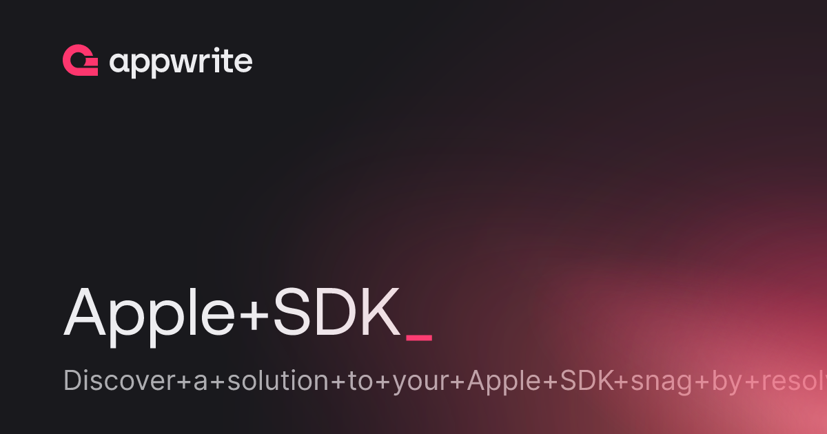 Apple SDK - Threads - Appwrite