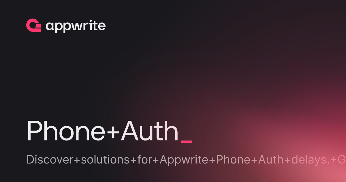 Phone Auth Threads Appwrite