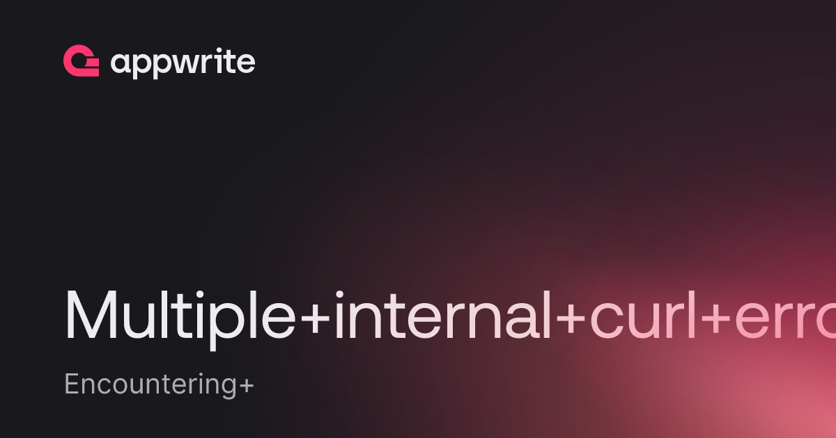 Multiple Internal Curl Errors Has Occurred Within The Executor Error Number 111 Threads