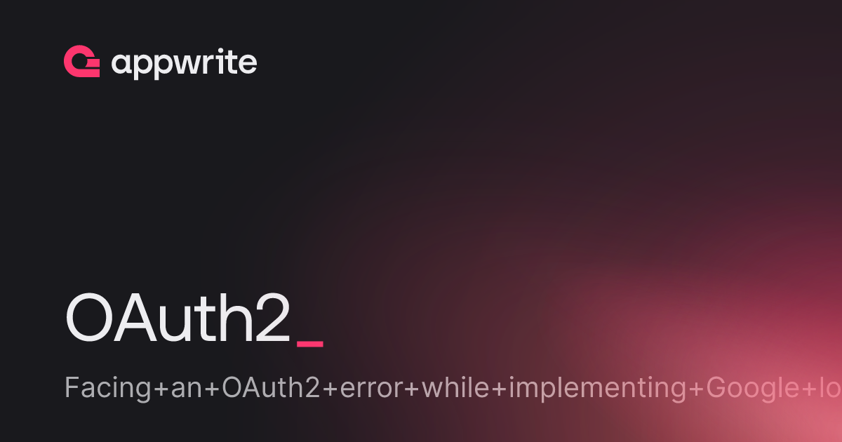 Oauth2 Threads Appwrite