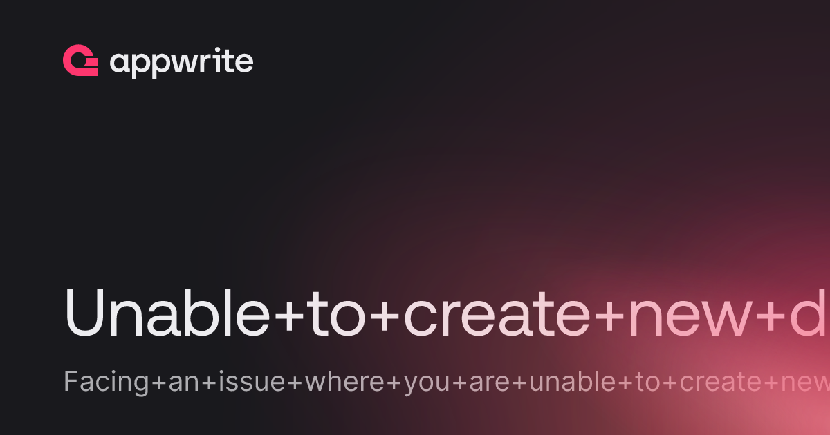 Unable to create new documents (ID exists but no document even exists!) - Threads - Appwrite