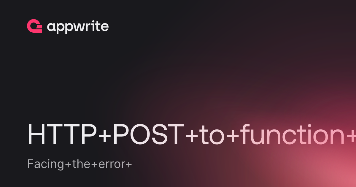 Post To Function Returning No Appwrite Project Was Specified Threads Appwrite