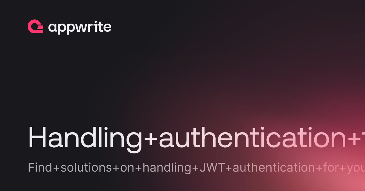 Handling authentication for API - Threads - Appwrite