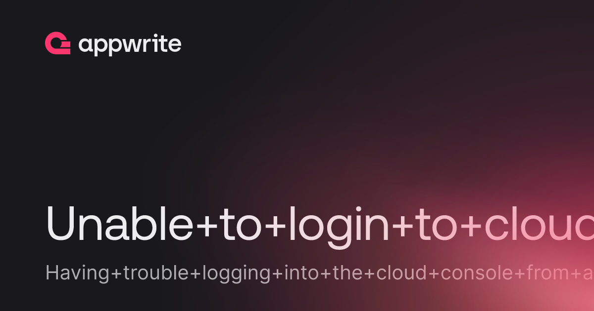 Unable to login to cloud console from a different country (login via github) - Threads - Appwrite