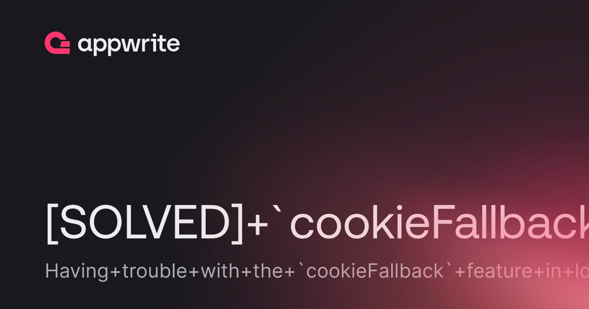 Solved `cookiefallback` In Localstorage Suddenly Stopped Working
