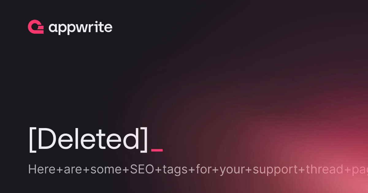 Deleted Threads Appwrite